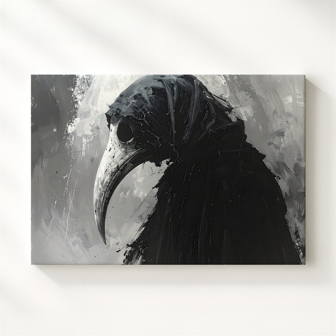 Plague Doctor Spirit Canvas – Grim Apocalyptic Horror Wall Art | Gifitto
